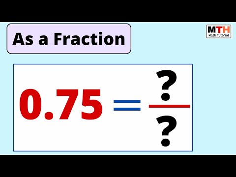 0.75 as a fraction (simplest form)