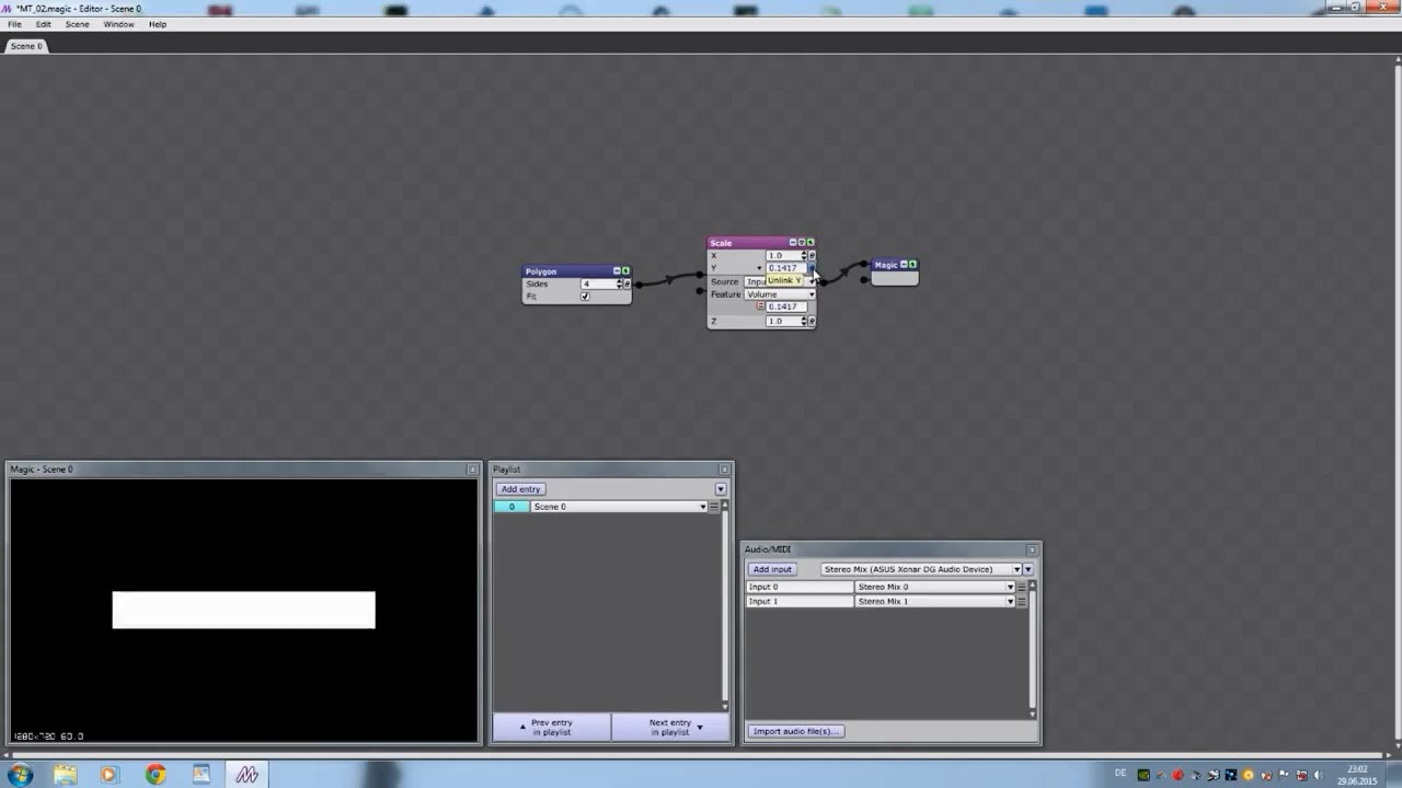 Music visualizer -- Basic introductory tutorial (Magic version 1)