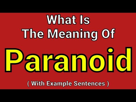 Meaning Of Paranoid | Paranoid | English Vocabulary | Most Common Words in English