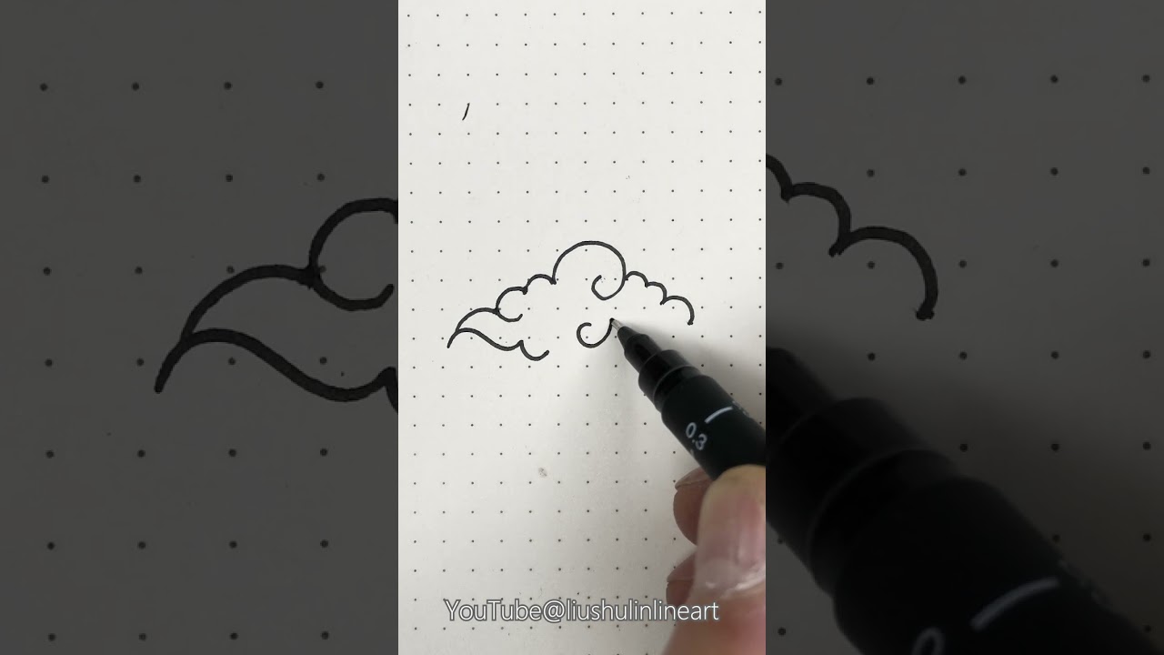 零基础如何画云纹-016/Zero-based/how to draw clouds/zentangle/zendoodles/doodle/Chinese traditional pattern