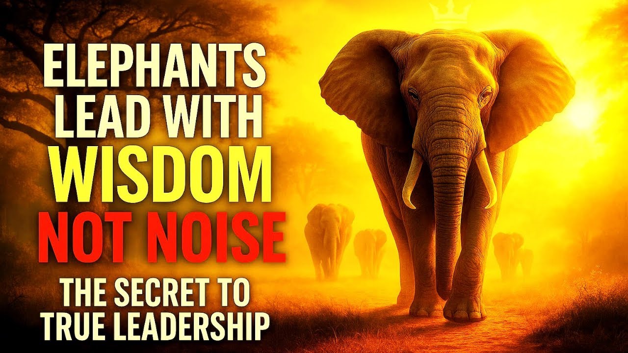 Elephants Lead with Wisdom, Not Noise – The Secret to True Leadership! #Leadership #Success #wisdom