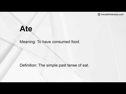 Ate Meaning