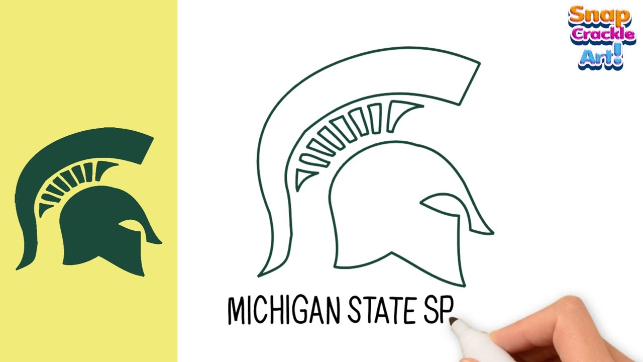 How To Draw Michigan State Spartans Logo Step By Step