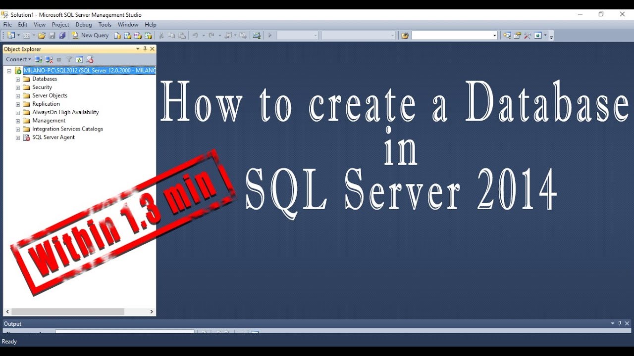 How to create Database in SQL Server 2014