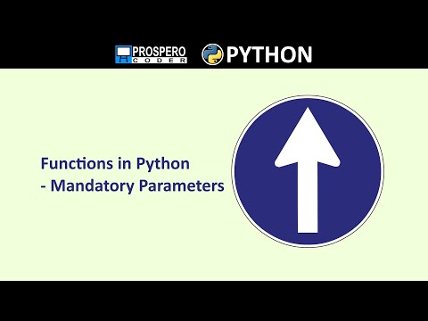 Functions in Python - Mandatory Parameters