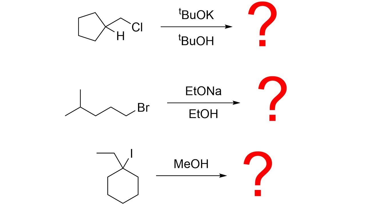 SOLVED ORGANIC EXERCISES | Haloalkanes SN1 SN2 E1 E2 | 3