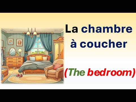 BEDROOM VOCABULARY in FRENCH - LEARN FRENCH WORDS WITH PICTURES