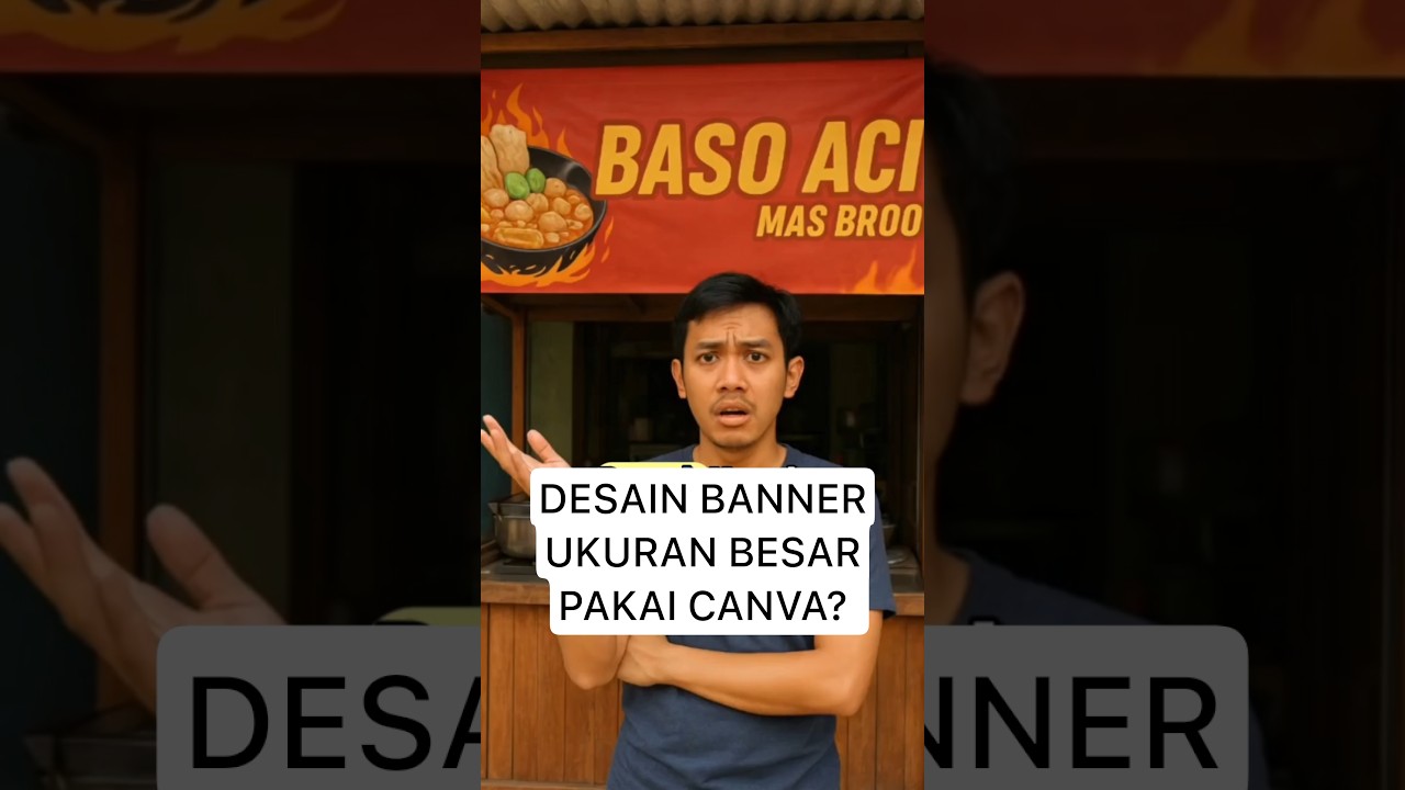 WAJIB TAHU! Cara Setting Ukuran Cetak Besar di Canva (Banner/Spanduk) #Shorts #Canva #TutorialCanva
