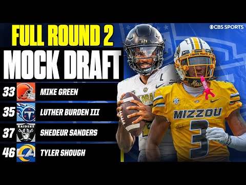 2025 NFL Mock Draft: FULL Round 2 [Picks 33-64] Raiders take Shedeur Sanders at No. 37