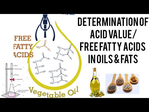 determination of acid value / free fatty acids in oils and fats #biochemistry