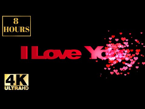 Romantic I Love You Valentines Heart With Music Wallpaper Screensaver Background 4K 8 HOURS
