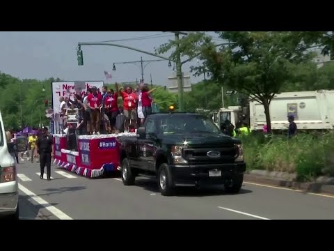 New York City frontline workers get ticker-tape parade