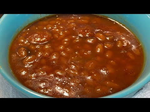 How to make BBQ Baked Beans w/Smoked sausage.
