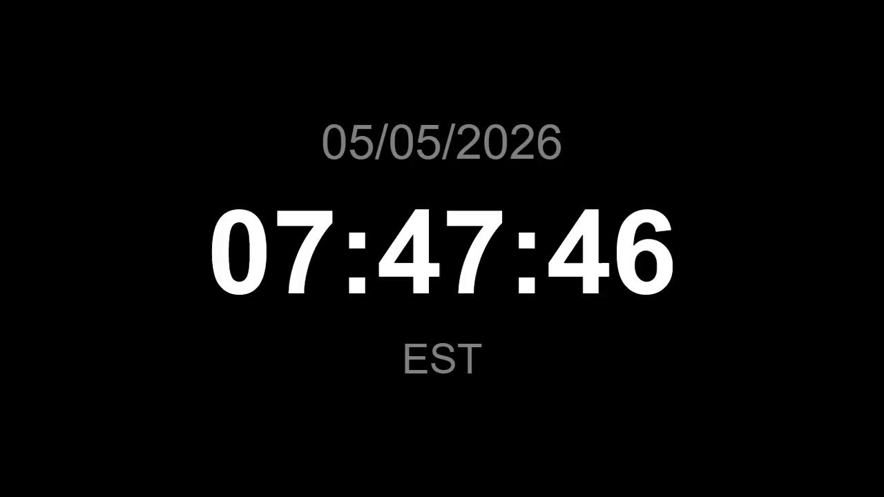 🔴 LIVE | Clock - EST (Current time)