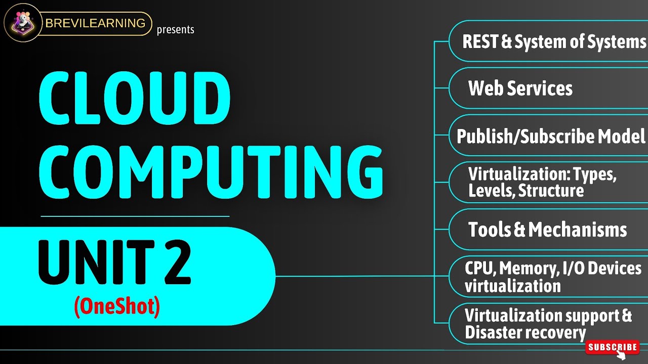#2 Cloud Computing UNIT-2(OneShot) || B.Tech AKTU based syllabus || @brevilearning