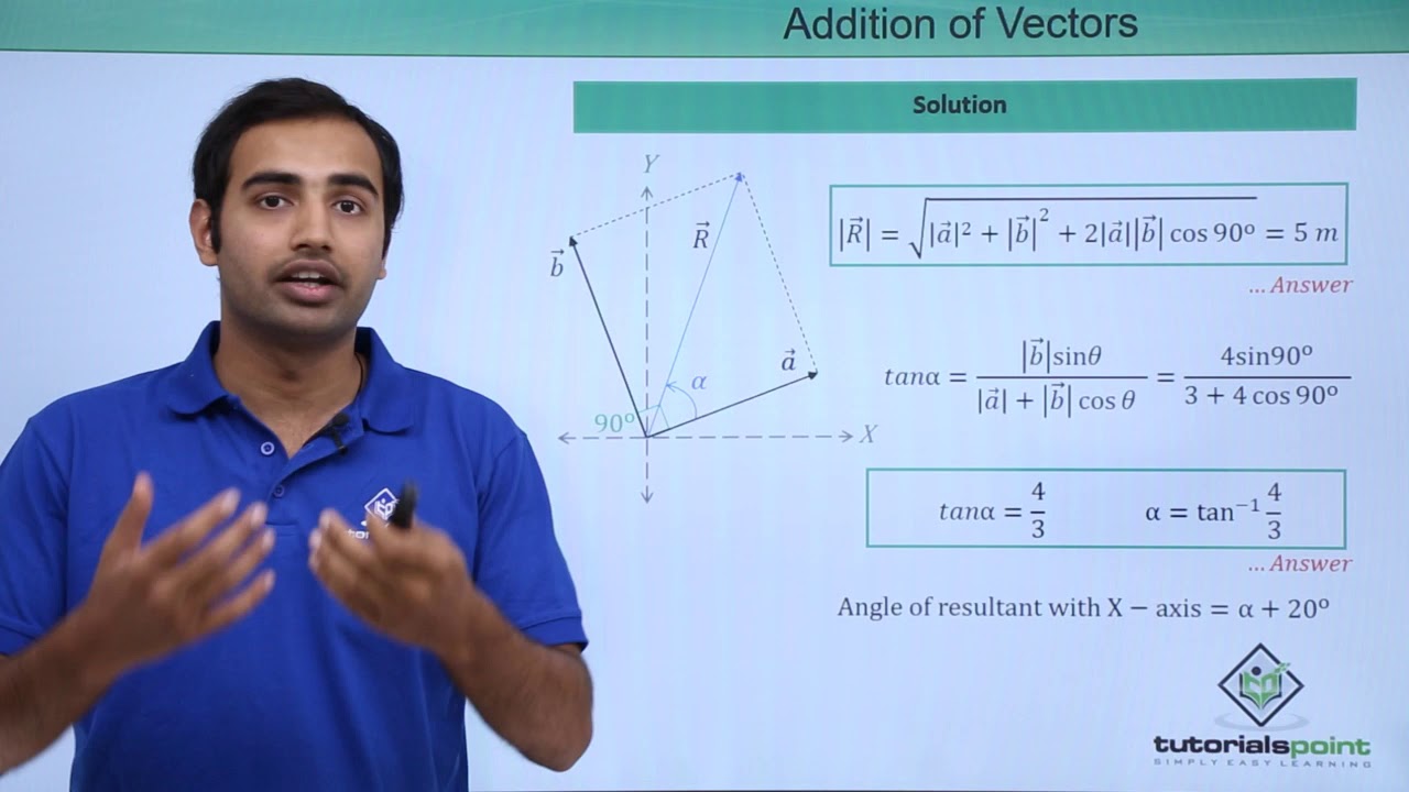Class 11th – Vectors Problem Example-1 | Vectors and Calculus | Tutorials Point