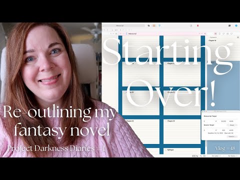 Re-outlining My Fantasy Novel | Project Darkness Diaries Ep. 1 | Vlog 48 2025