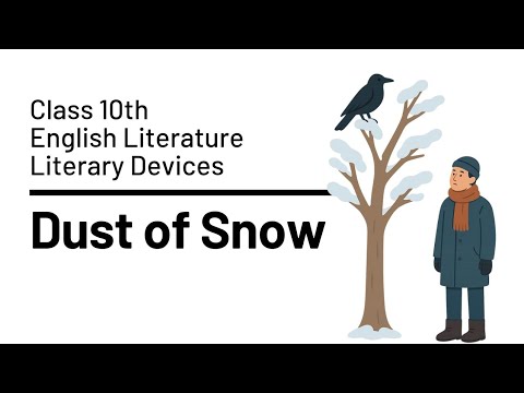 LITERARY DEVICES | Dust of Snow by Robert Frost | (First Flight - X) | Literary Elements/Devices