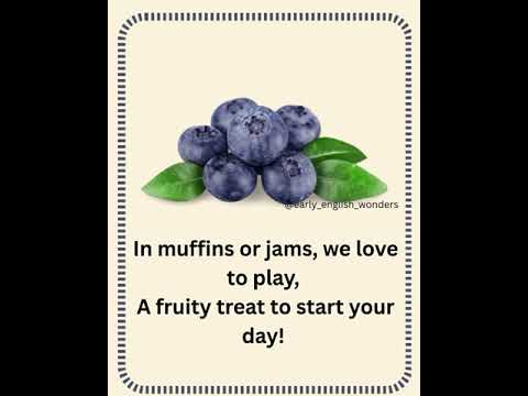 “I Am a Blueberry” 🫐 | Sweet Rhyme for Preschoolers | Early English Wonders