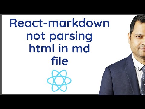 React markdown not able to parse html inside md file | Embed html in markdown file