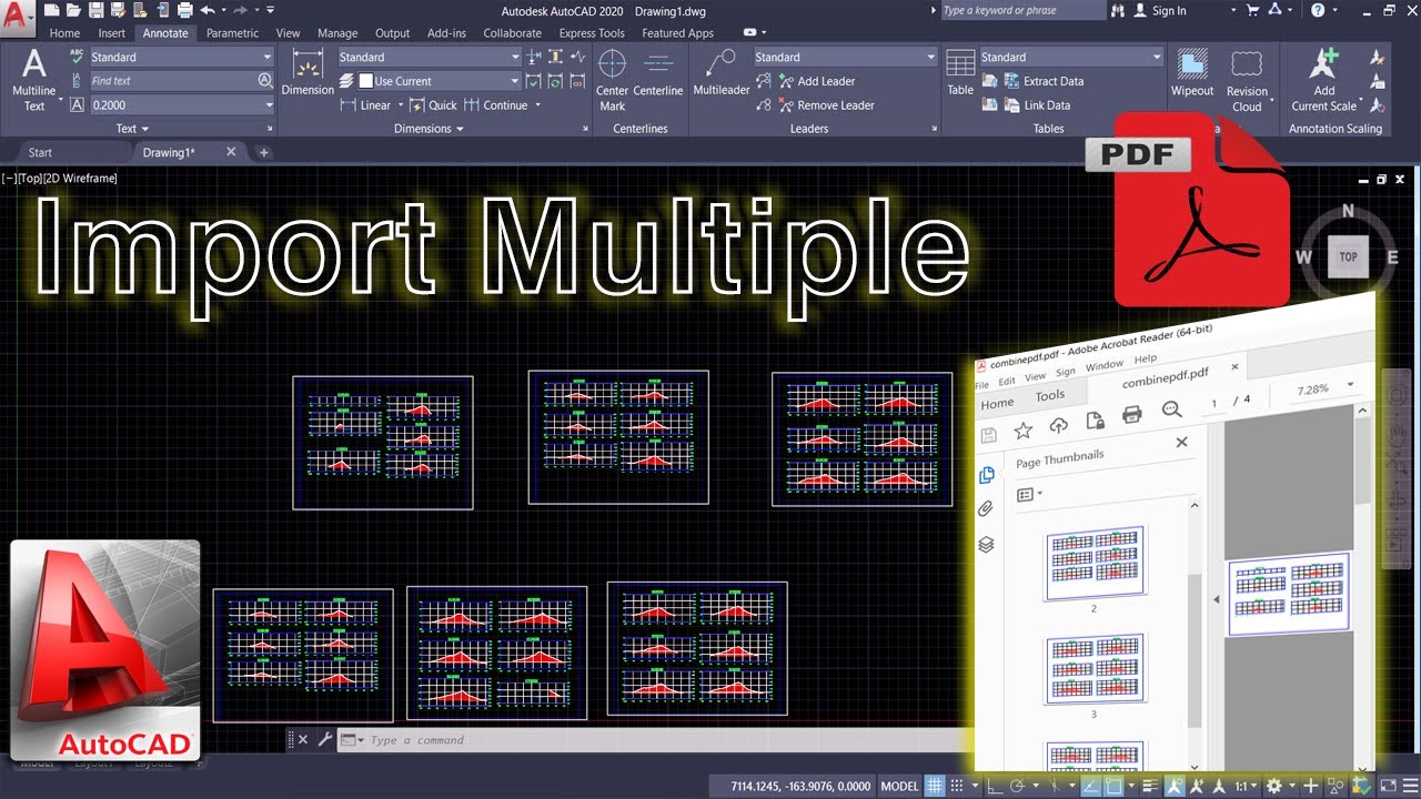 Multiple PDF importing to AutoCAD using LSP