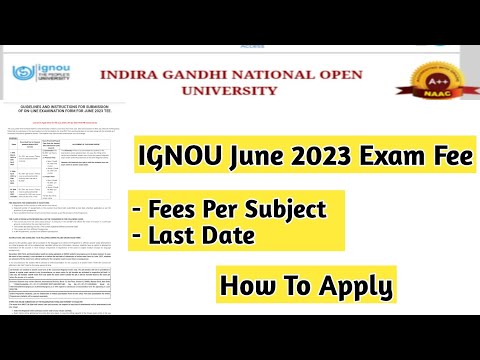 Ignou Exam 2023 Fee How To Pay | Mister Ignou #ignou #result
