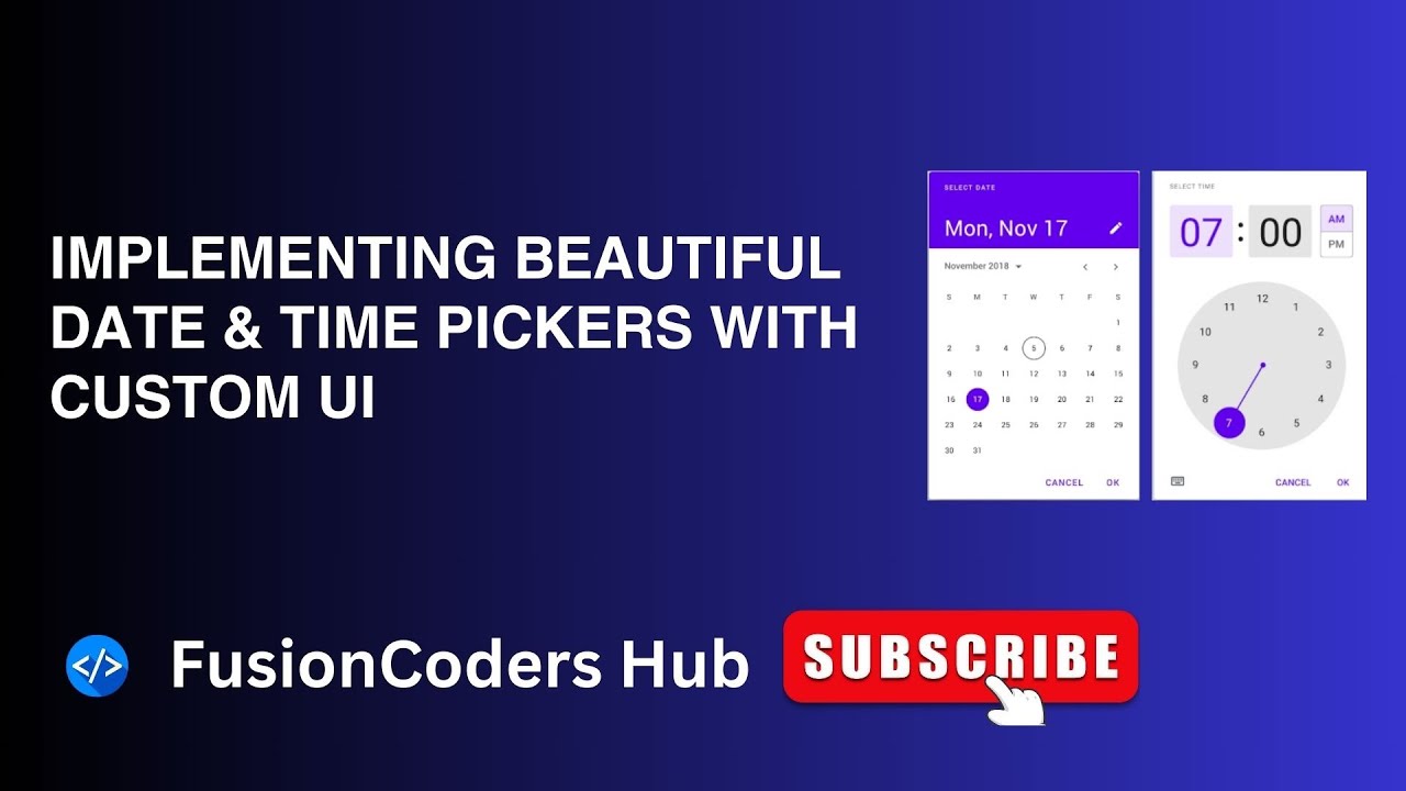 Flutter Tutorial: Implementing Beautiful Date & Time Pickers with Custom UI