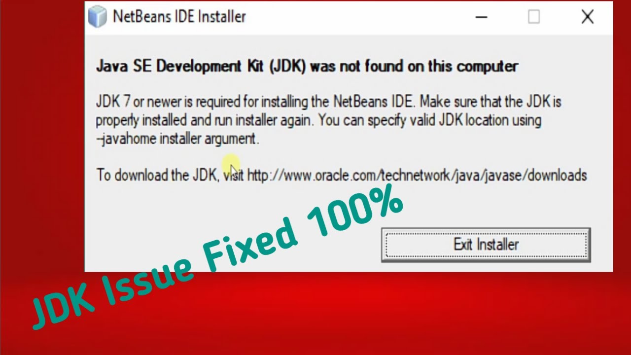 How to fix Java Netbeans IDE installation problem