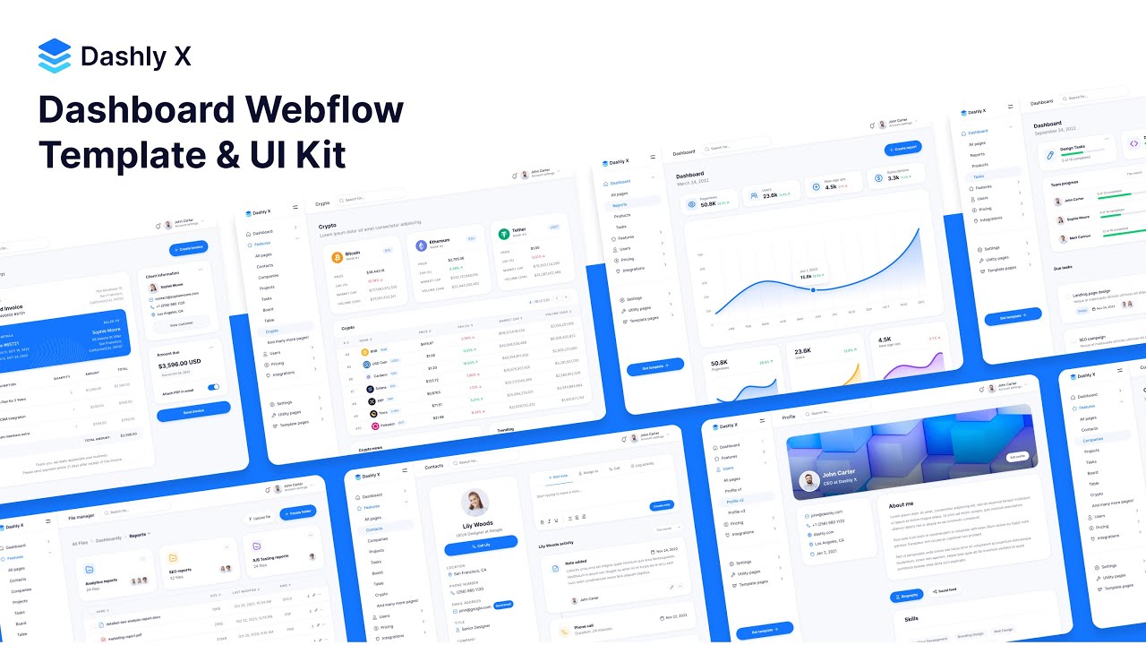 Dashly X - Dashboard Webflow Template | BRIX Templates
