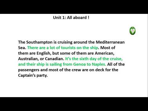 Streamline English 2 Connections Unit 1: All aboard !