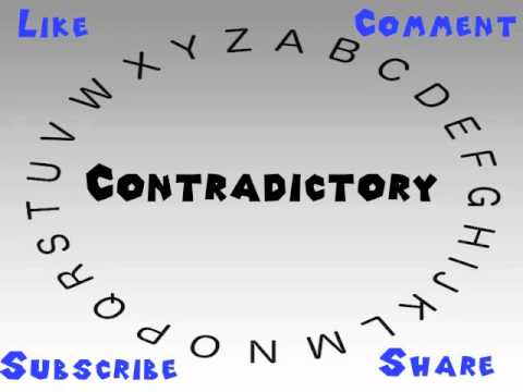 How to Say or Pronounce Contradictory