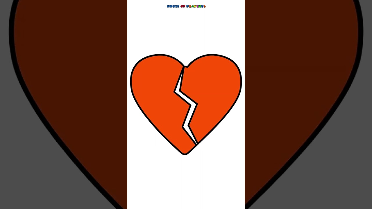 HOW TO DRAW BROKEN HEARTS #shorts