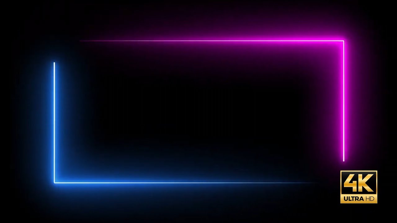 4K Neon Stream Overlay | Two-Tone Facecam Border (Silent Loop)