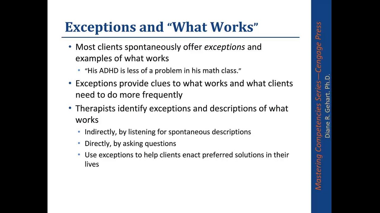 Solution focused therapy 2014