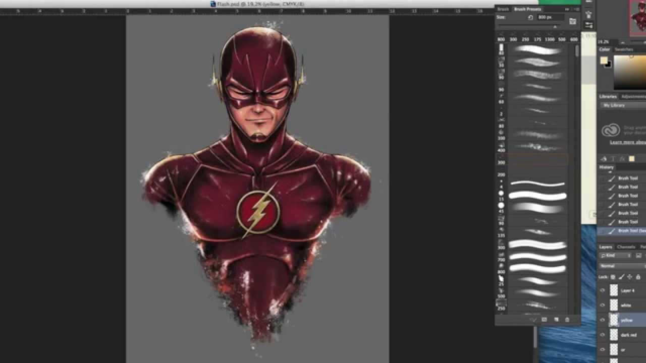 The Flash - Digital Painting Process