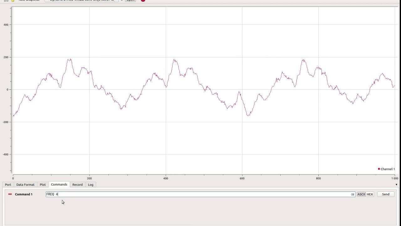 USB accelerometer and SerialPlot