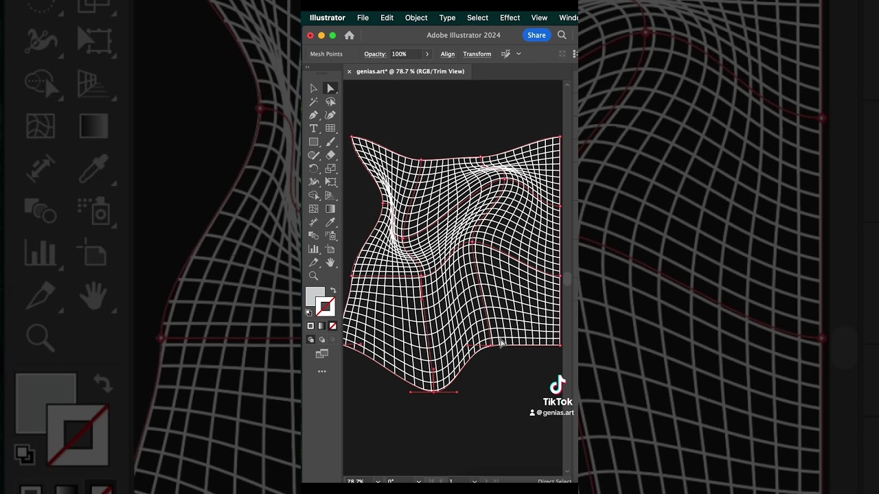 How to make 3D wireframes in Adobe Illustrator 🖤 #tutorial #graphicdesign #adobeillustrator