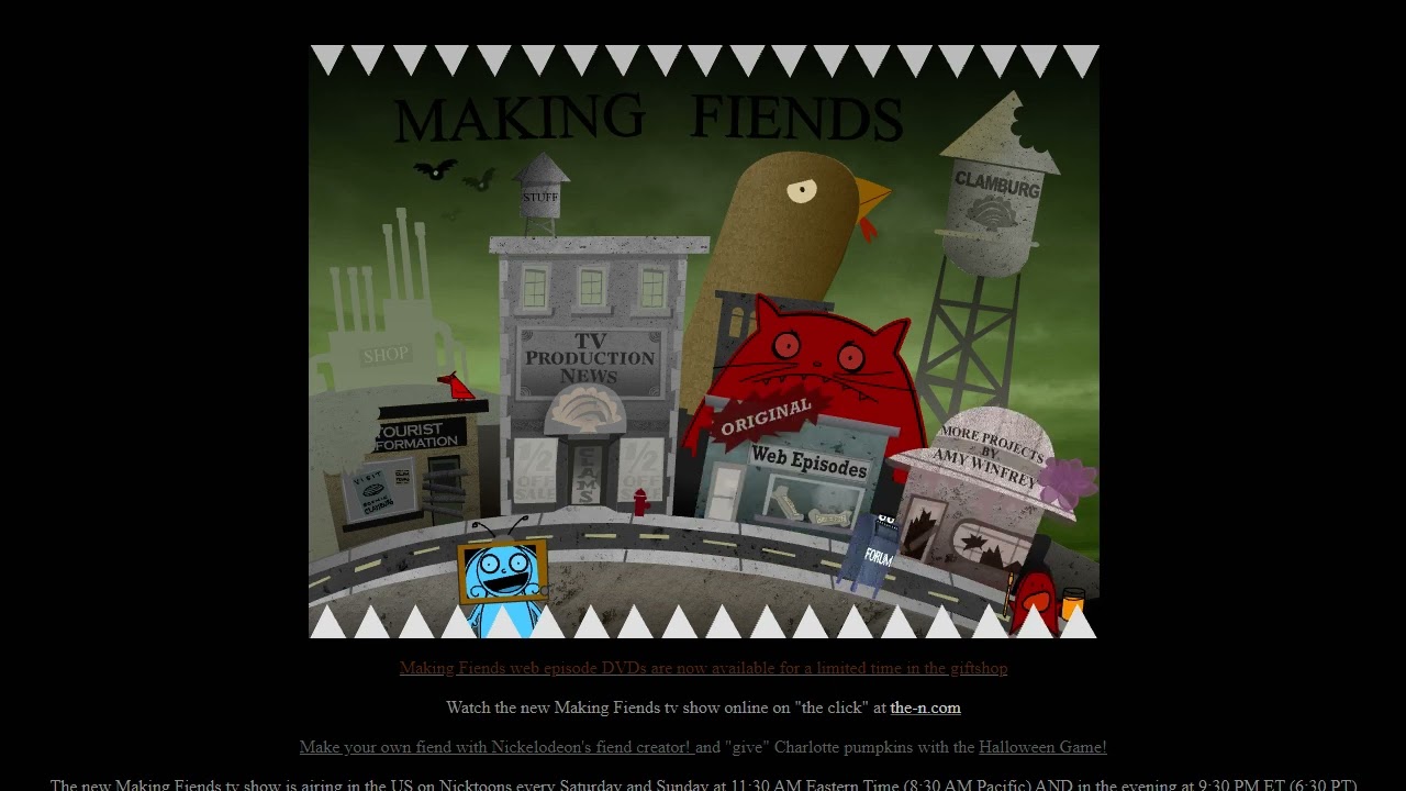 Making Fiends flash website in 2008
