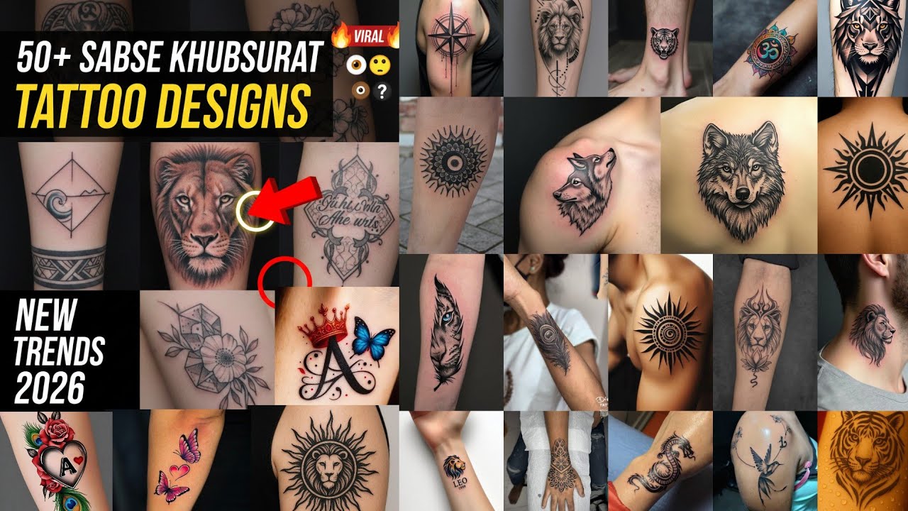 50+ Best Tattoo Designs for 2026 | New Tattoo Ideas for Men & Women | Tattoo designs