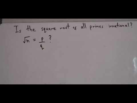 Proof: Square root of ALL Prime Numbers are irrational