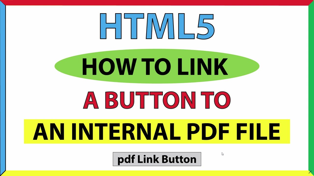 How To Link A Webpage Button To An Internal PDF Document Using HTML