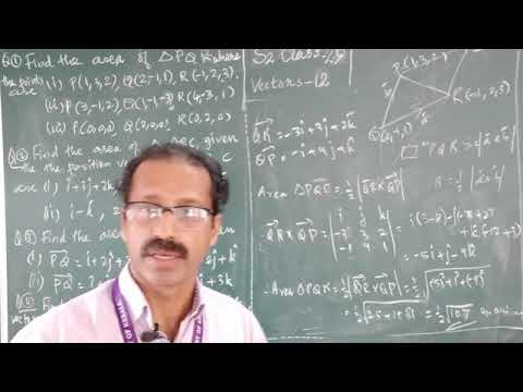 S2 Class 29 -Vectors 12- area of triangle using vector