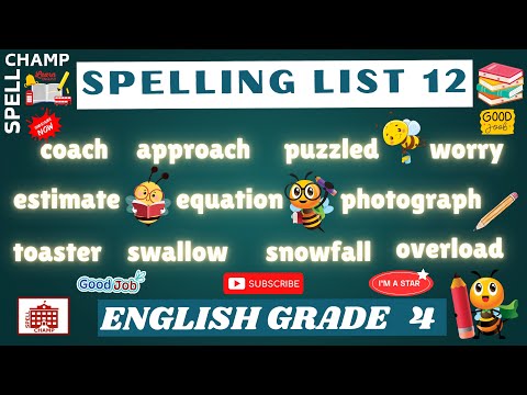 English Grade 4 Spelling List 12