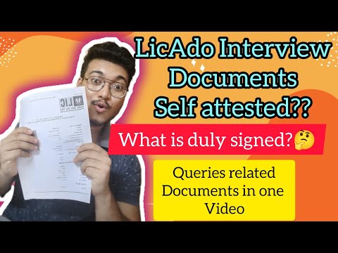 LicAdo Interview Documents duly signed? self-attested?🤔All in one video #licado2023 #licado