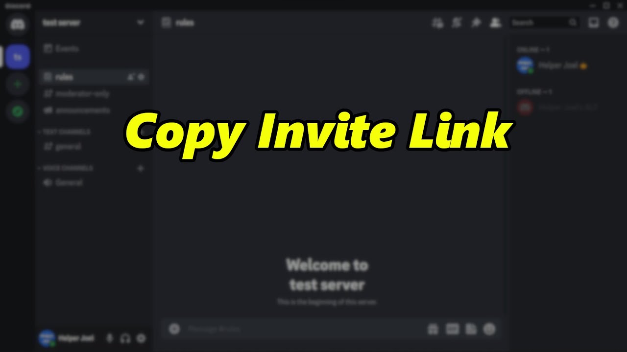 How To Copy Discord Server Invite Link
