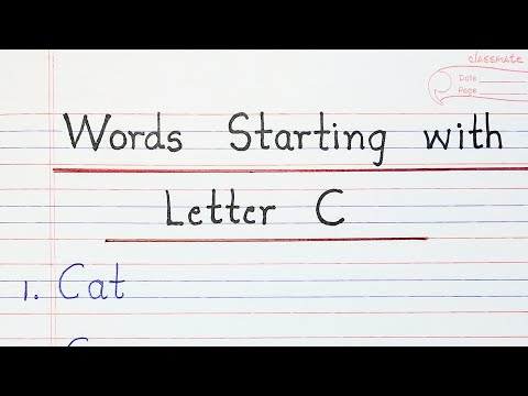 Words Starting with Letter C