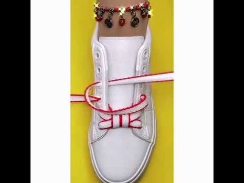 HOW to tie A shoecase #shoelaces #visualmerchandising #shoes #clothing #edu #designer