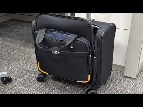 Ponhog Rolling Laptop Bag, Rolling Briefcase, Nylon Water Resistant Computer Bag Review