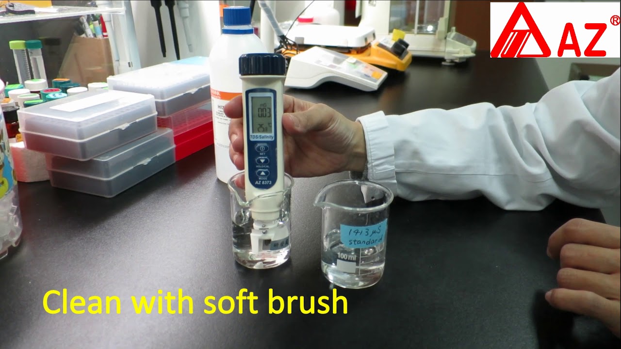 AZ 8352 8362 8372 8373 Pen Type Conductivity TDS Salinity Meter calibration-English