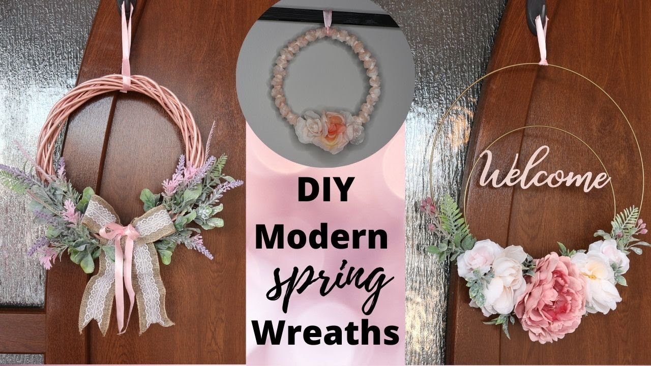 NEW Dollar Tree DIY Spring Wreaths | DIY Modern Spring Wreaths | Simple Yet Chic